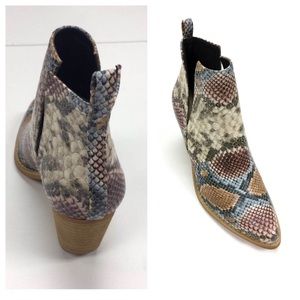 Shoes | Colorful Snake Effect Bootie | Poshmark